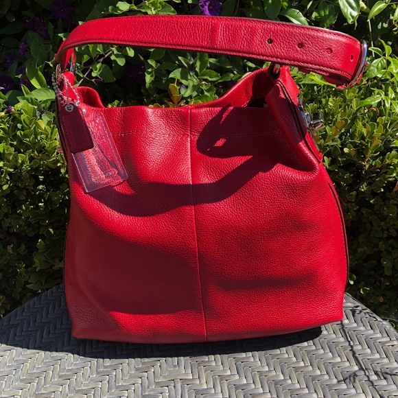 Coach | Bags | Coach Red Pebble Leather Soho Bag | Poshmark